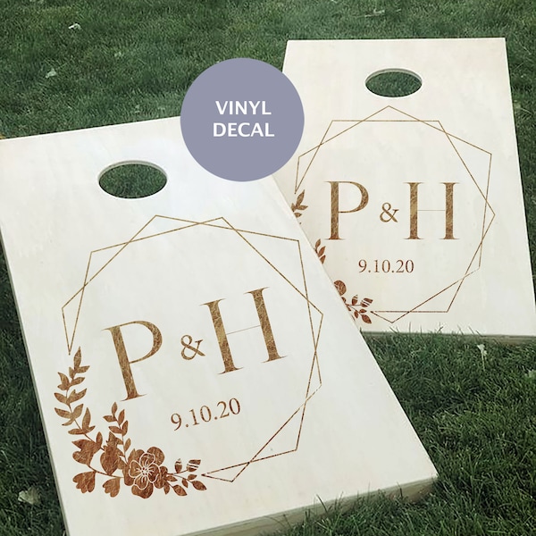 Monogram Cornhole - Etsy