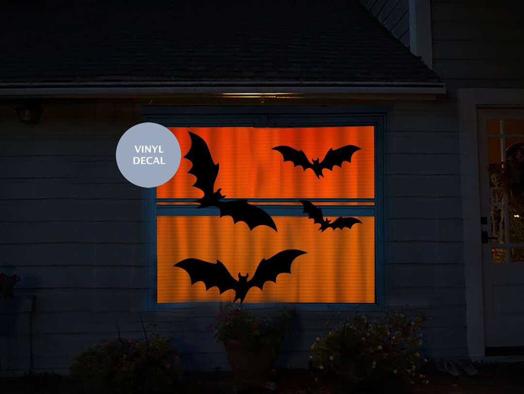 Halloween Bats Door Decal, Nightmare Decorations, Halloween Decor - Etsy