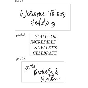 Wedding Mirror Decal, Wedding Sign, Wedding Welcome Sign Mirror, You ...