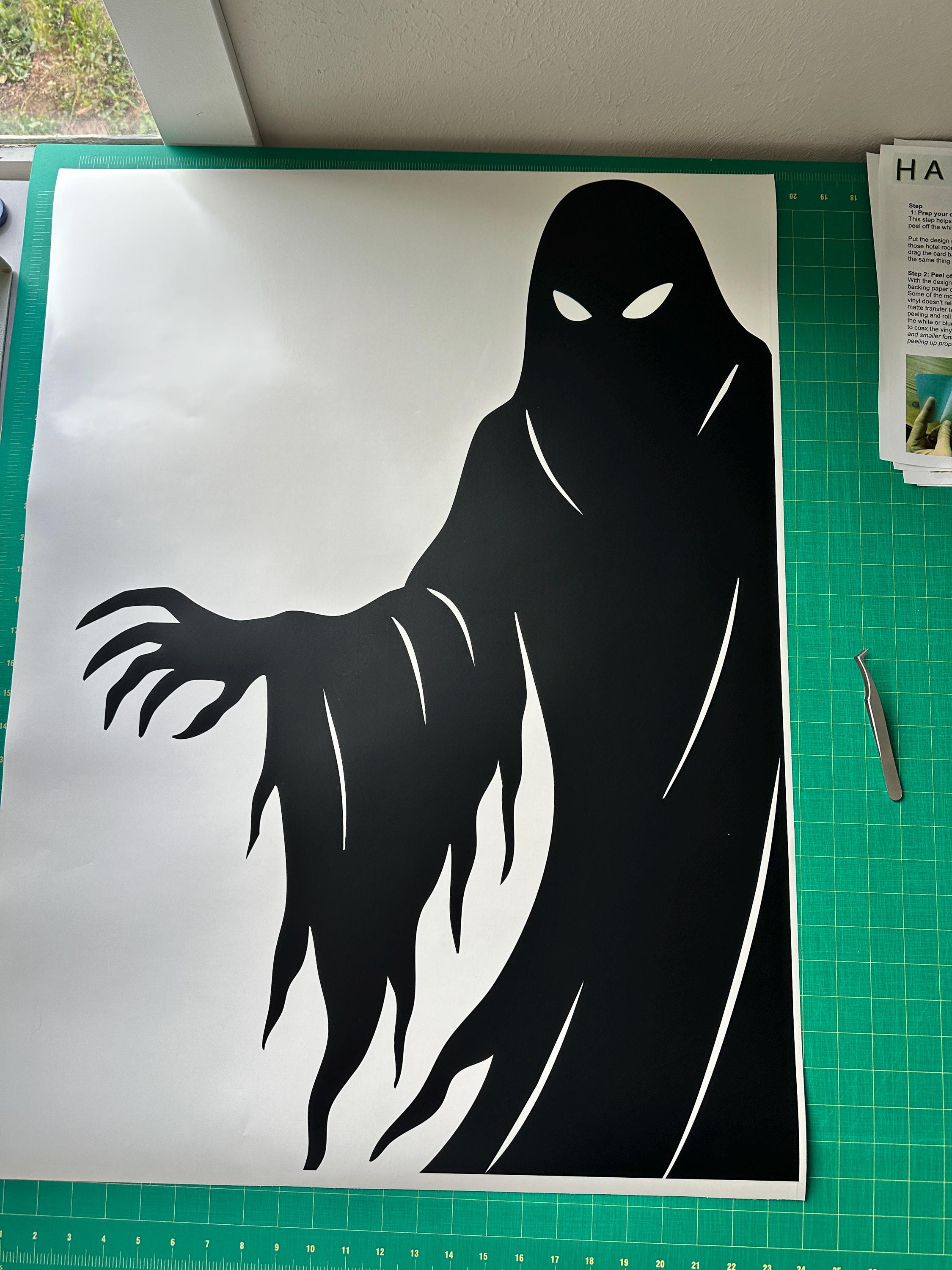 Creepy Cloaked Phantom Vinyl Decal - Spooky Gothic Decor - Etsy