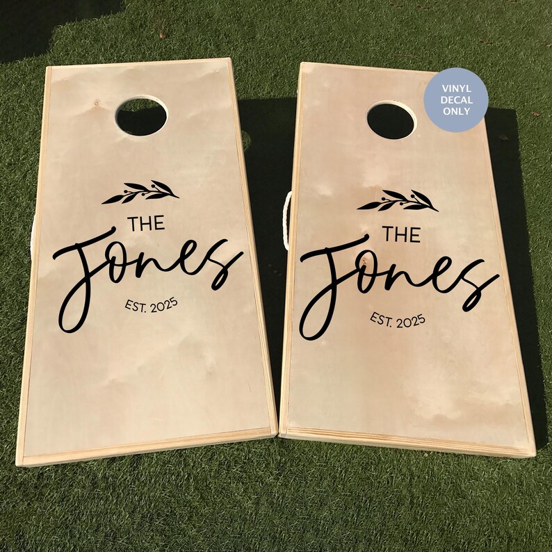 Personalized Cornhole Boards: Custom Vinyl Decal Wedding Guestbook ...