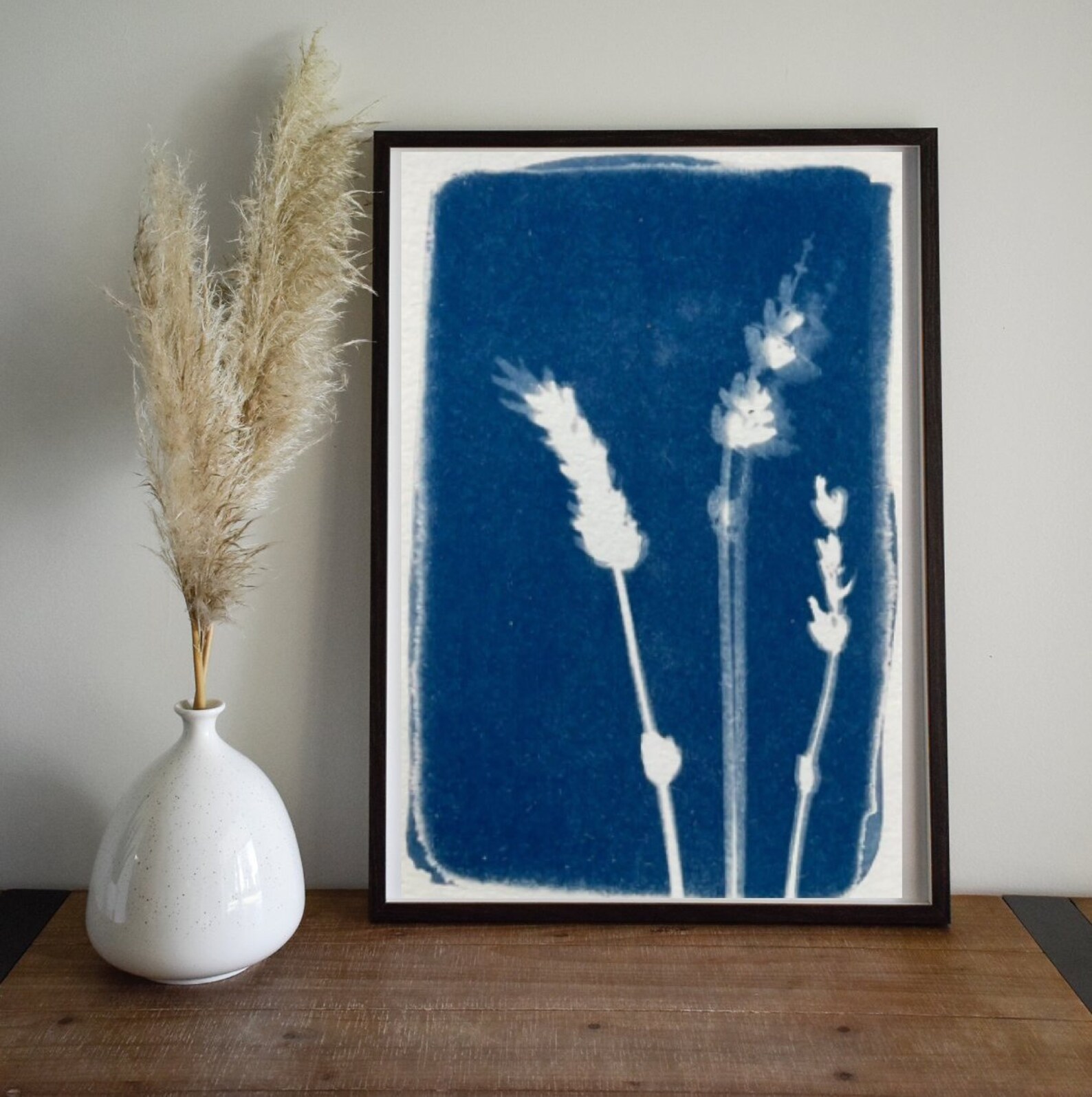Botanical Cyanotype Original Print / Nature Art / Plant Decor - Etsy