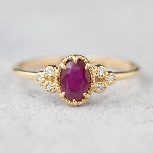 Unique Ruby Ring - Etsy