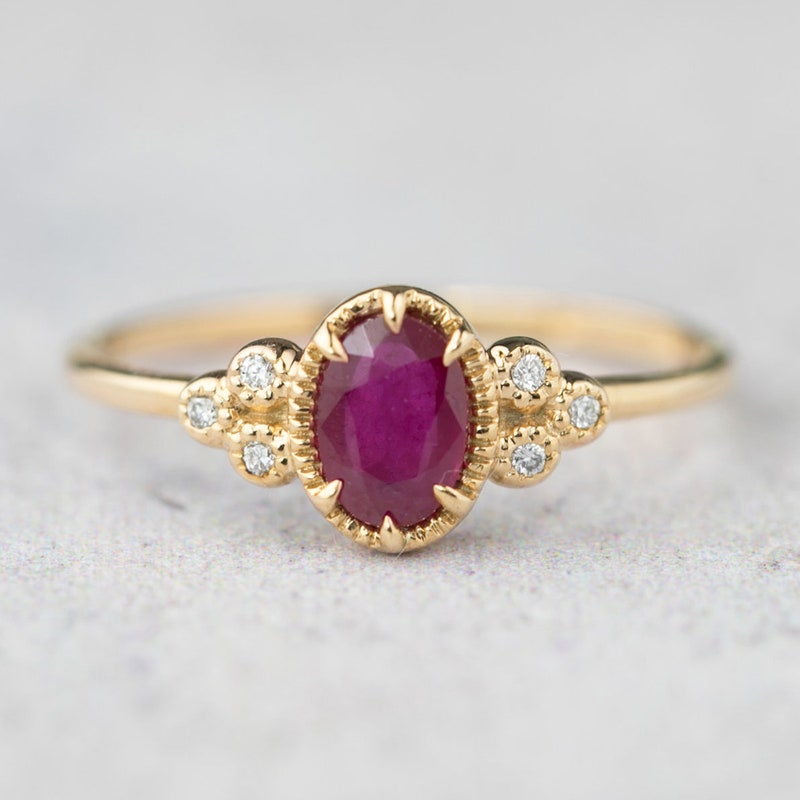 Unique Ruby Ring - Etsy