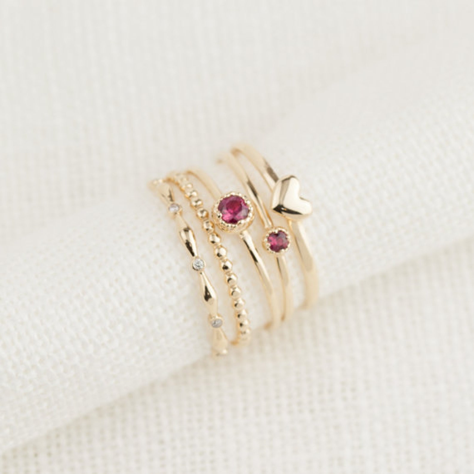 Tiny Ruby Solitaire Ring Dainty Delicate Simple Ruby Ring - Etsy UK