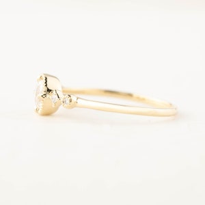 Round Rose-cut Diamond Ring Unique Diamond Engagement Ring - Etsy