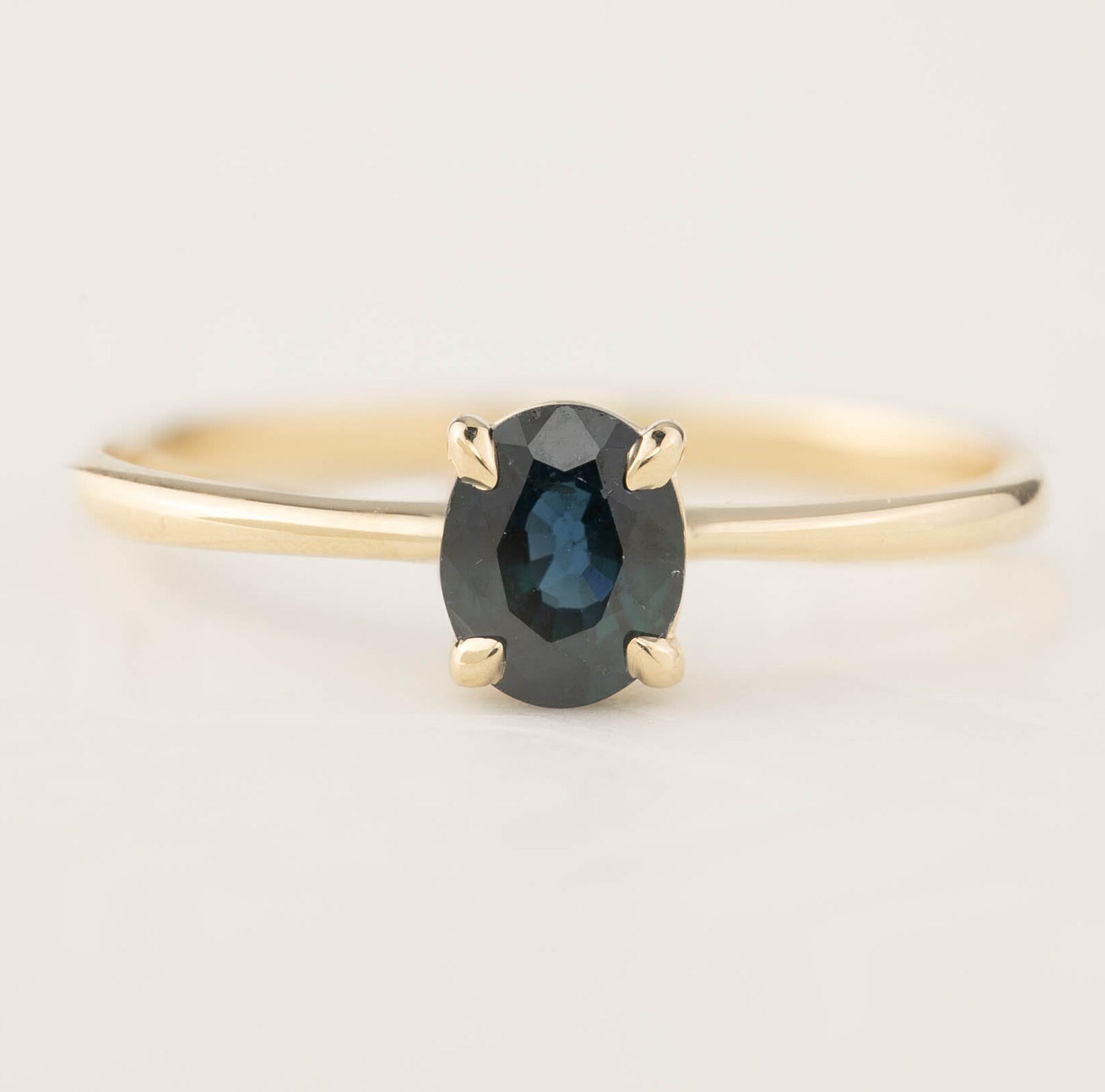 0.76ct Teal Tourmaline Ring, Minimalist Teal Tourmaline Engagement Ring ...