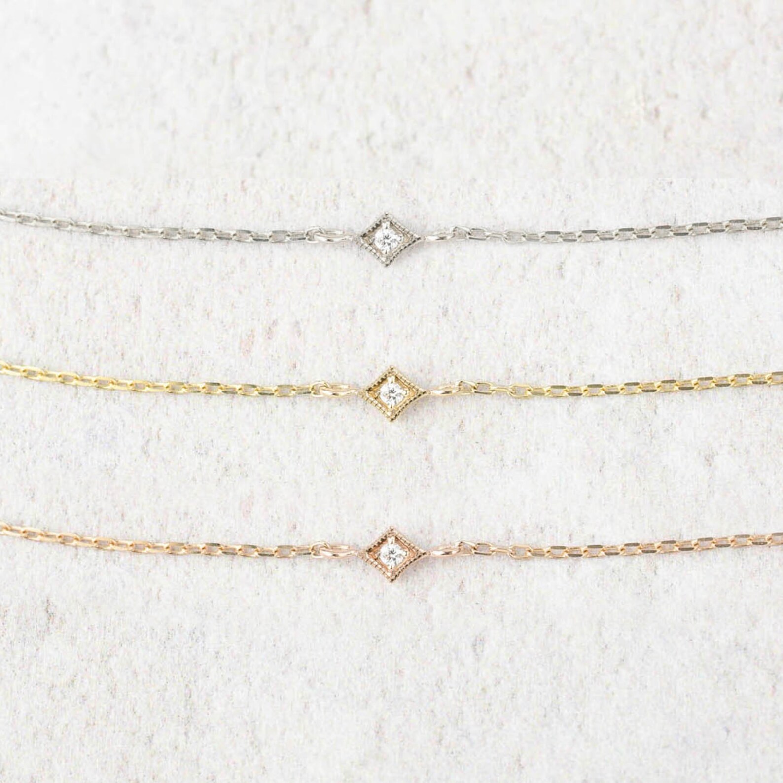 Star Diamond Bracelet Tiny Star Chain Bracelet Small Star | Etsy