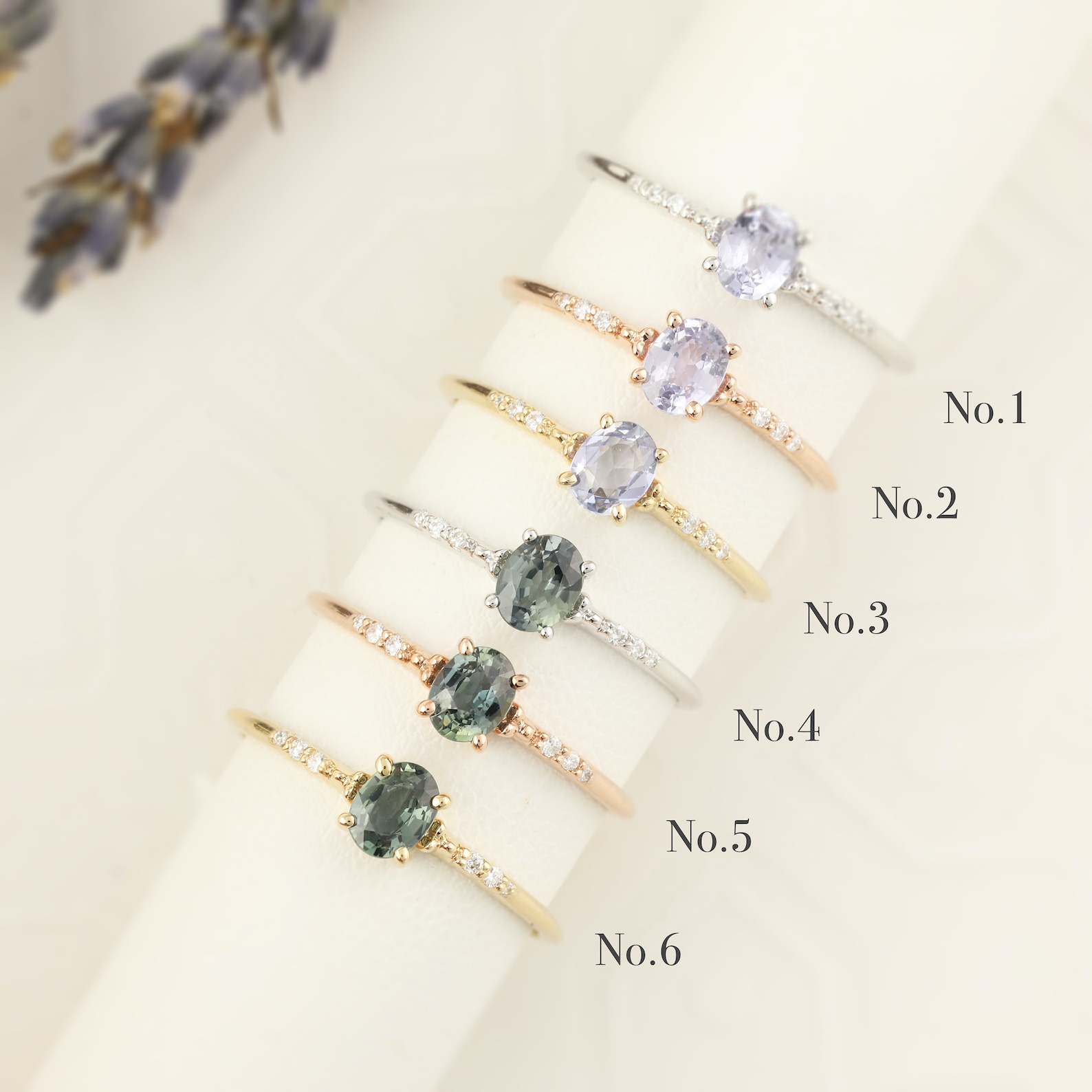 Small Natural Sapphire Ring Dainty Diamond Pave Sapphire - Etsy