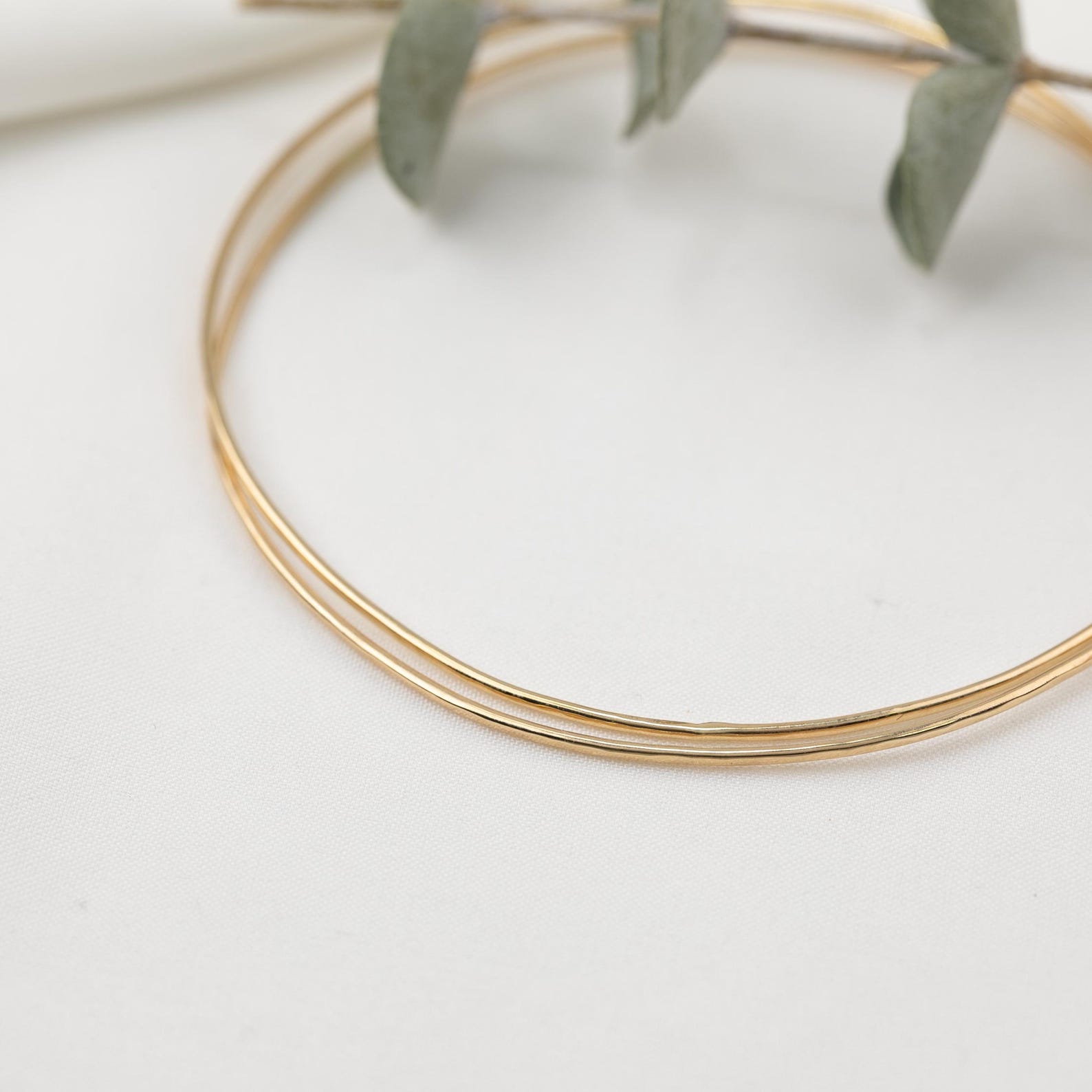 One Thin Solid Gold Bangle Bracelet, Gold Bangle 14k Yellow Gold, Rose ...