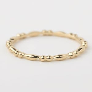 Set of 3 Rings Solid 14k Gold Stacking Ring 1.5mm Bead Ring - Etsy