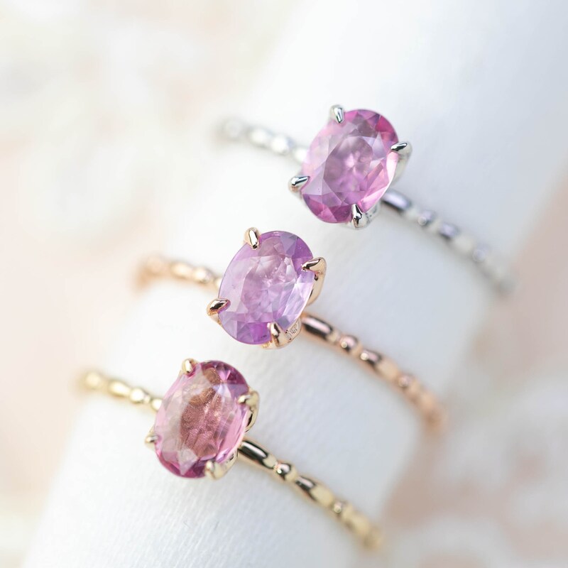 Pink Sapphire Ring - Etsy