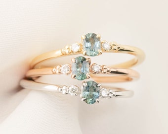 Light Green Stone Ring - Etsy