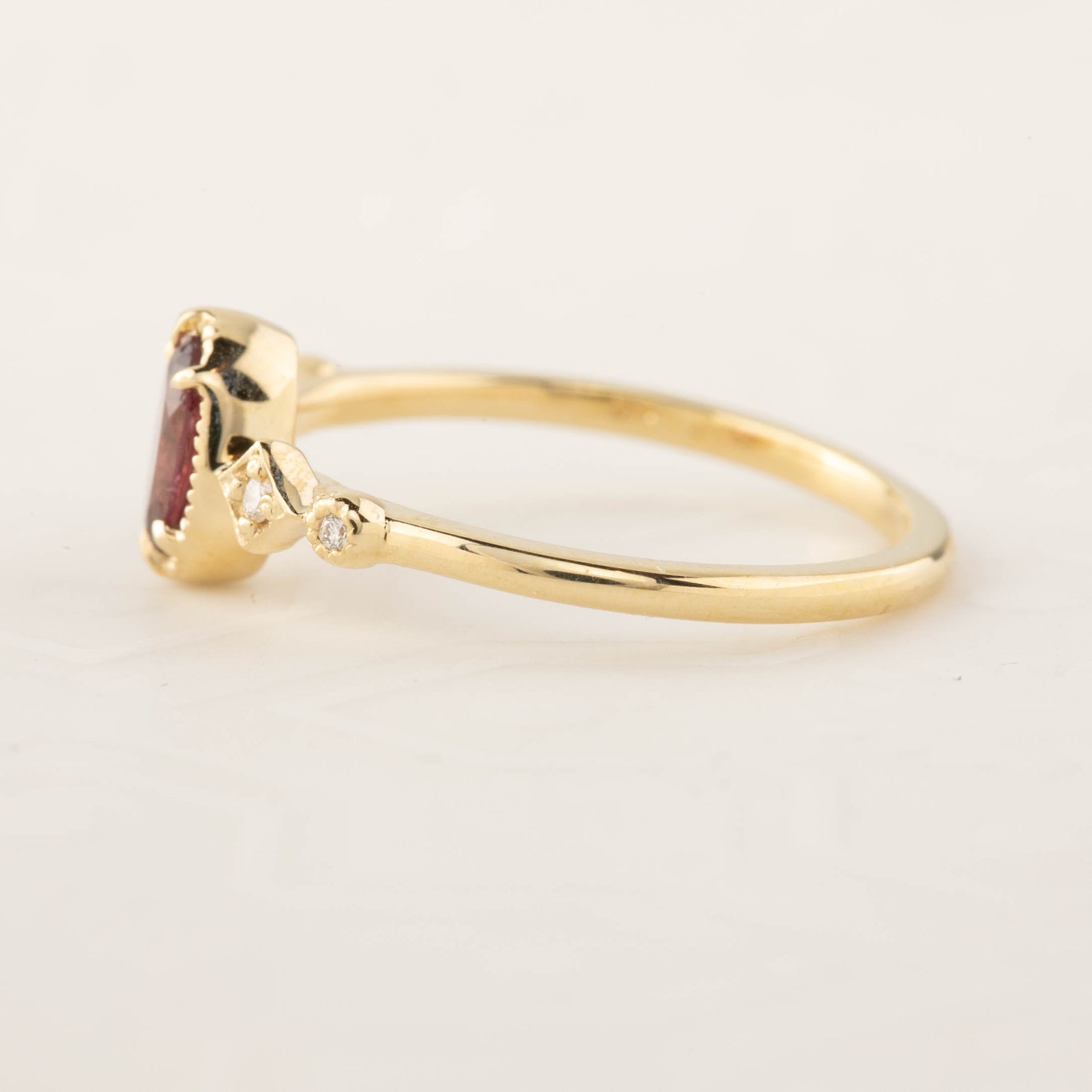 Unique Large Oval Birthstone Ring, Vintage Inspired Oval Birthstone ...