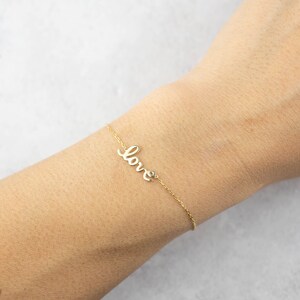 SALE Love Script Bracelet Love Bracelet Script Love - Etsy