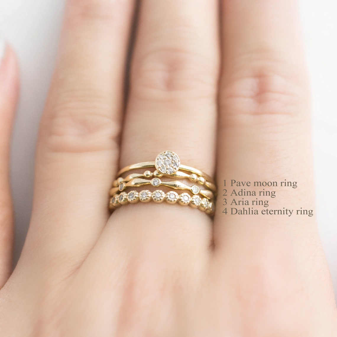 Unique Beaded Ring in Solid 14k Gold Ball Ring Simple - Etsy