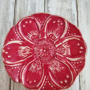 Ceramic Ring Dish Flower Texture Design - Etsy