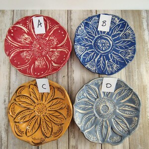Ceramic Ring Dish Flower Texture Design - Etsy