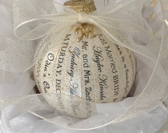 Personalized Wedding Ornament Christmas Ornament First - Etsy