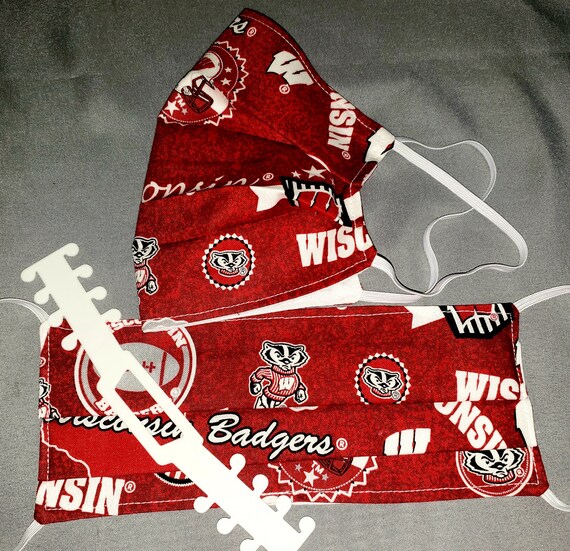 University of Wisconsin Badgers Washable Reusable Face Mask | Etsy