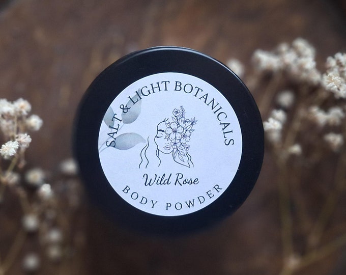 WILD ROSE Natural Body Dusting Powder | Magnesium Body Deodorant | Talc ...