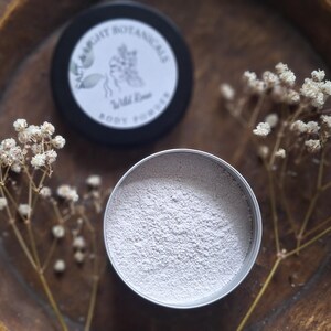 WILD ROSE Natural Body Dusting Powder | Magnesium Body Deodorant | Talc ...