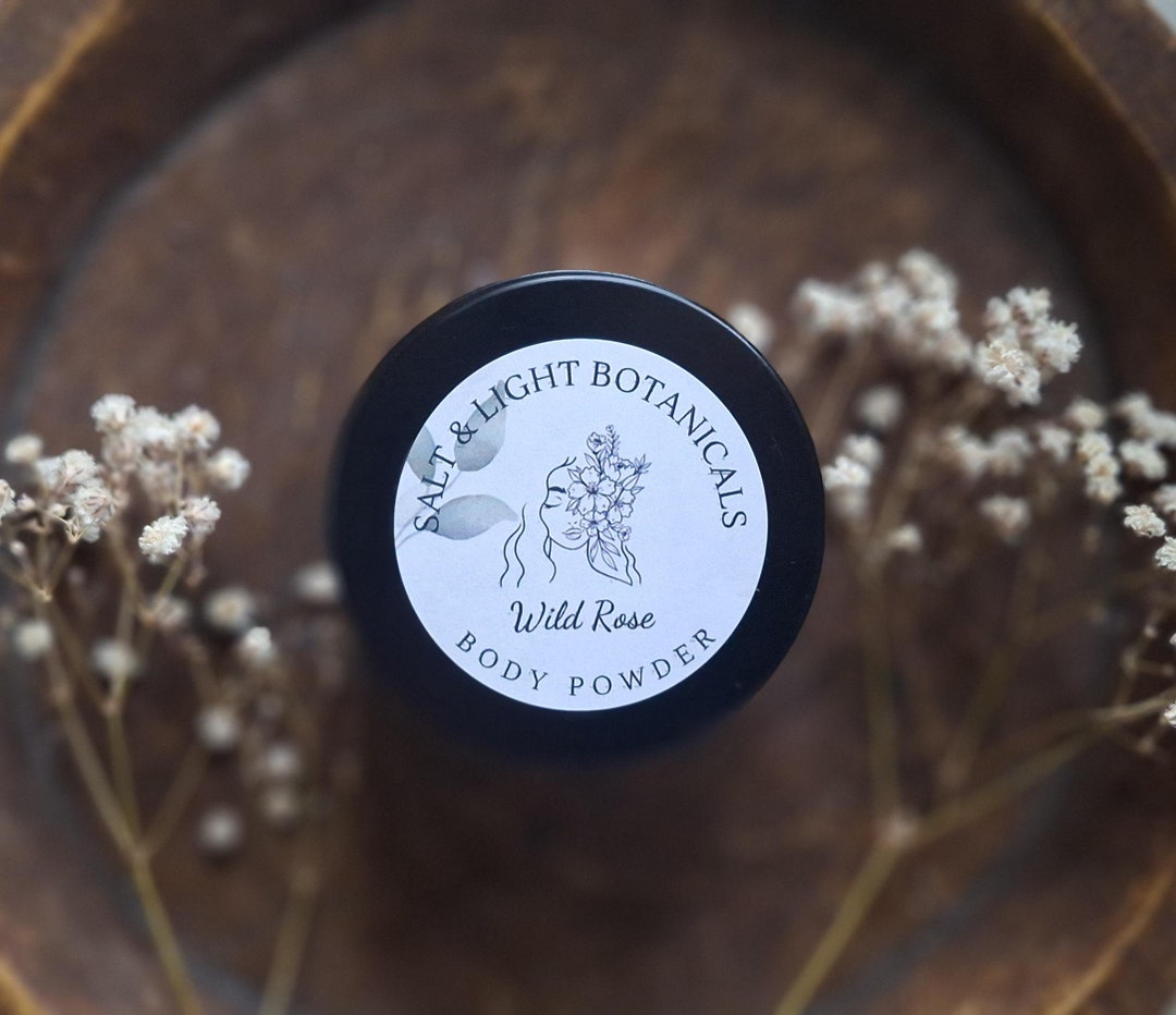 WILD ROSE Natural Body Dusting Powder | Magnesium Body Deodorant | Talc ...