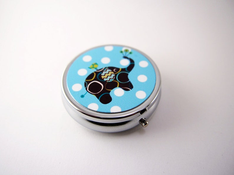 Cute Elephant Polka Dot Pill Case Pill Box Pill Holder | Etsy