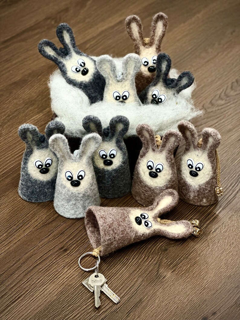 Bunny Keychain - Etsy