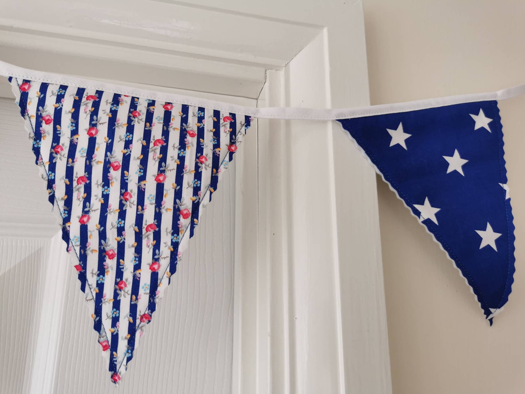 Decorative Bunting Indoor Party Bunting Blue and White Bunting - Etsy UK