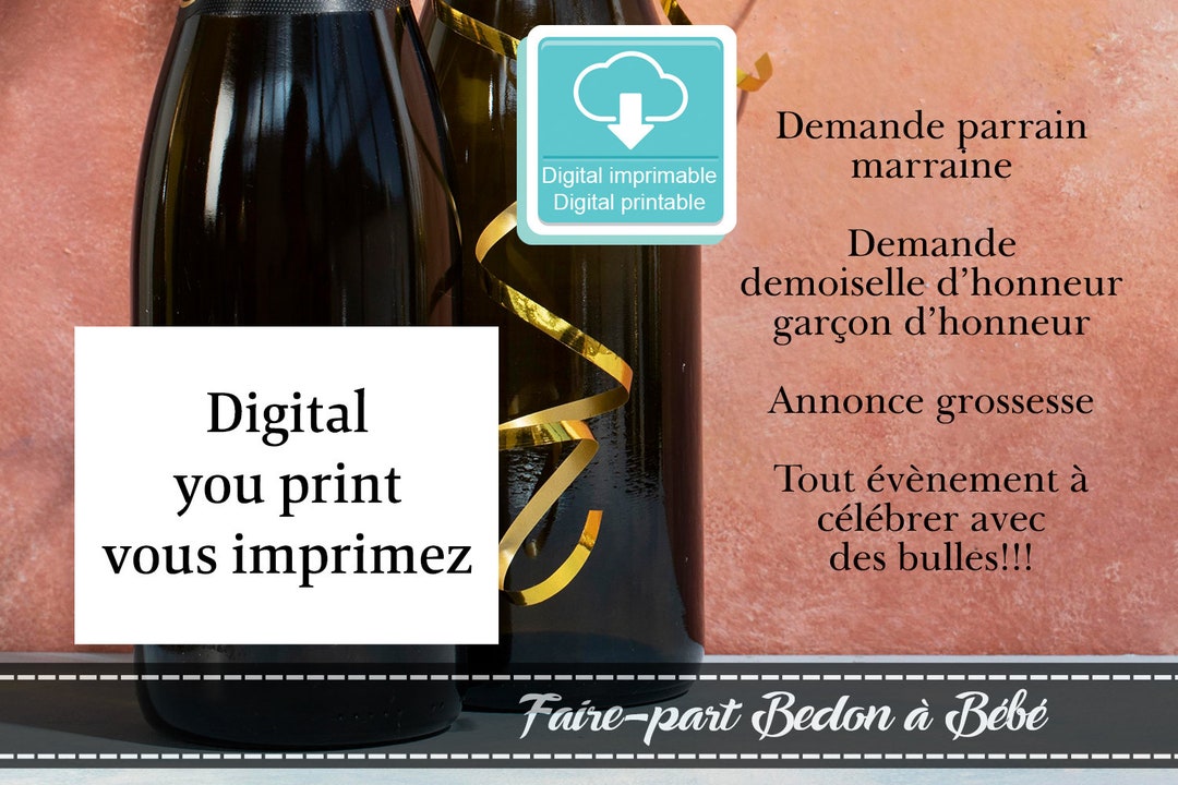 Digital You Print - Custom Champagne Label Template - Printable Label ...