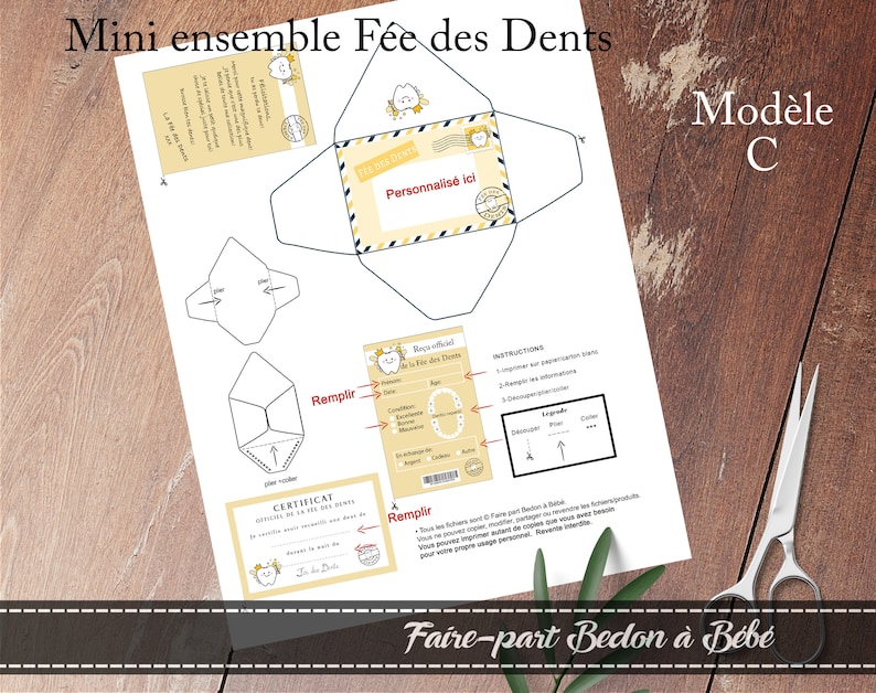 Mini Tooth Fairy Kit Digital YOU PRINT - Tooth Fairy Certificate ...