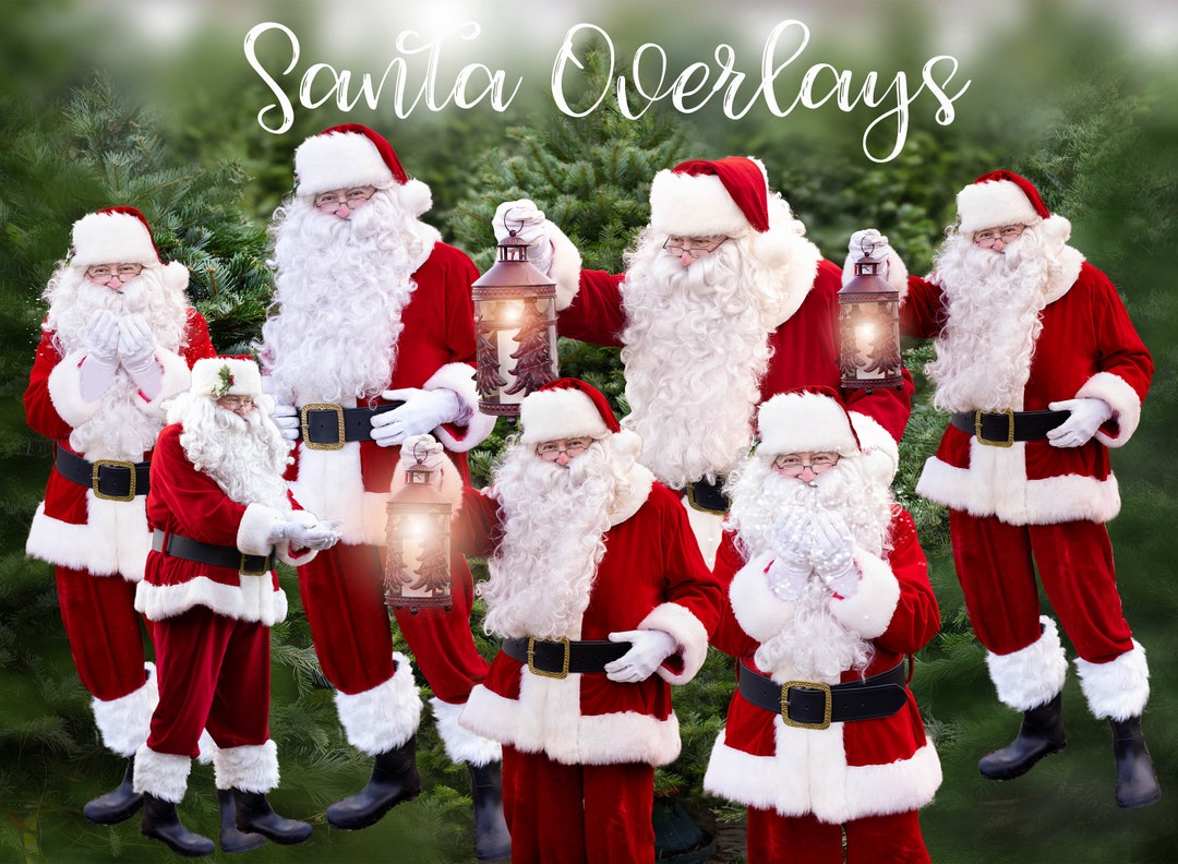 Santa Digital PNG Overlay Files for Photoshop for Your COVID Christmas ...