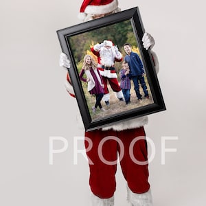Christmas Digital Composite Image of Santa Holding a Frame for ...