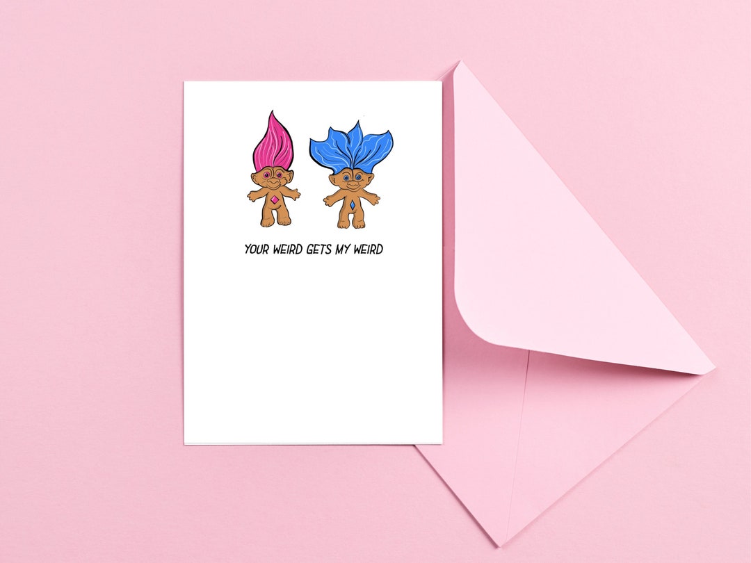 Printable Trolls Card | Funny Valentine | Friend Card | Galentines Day ...