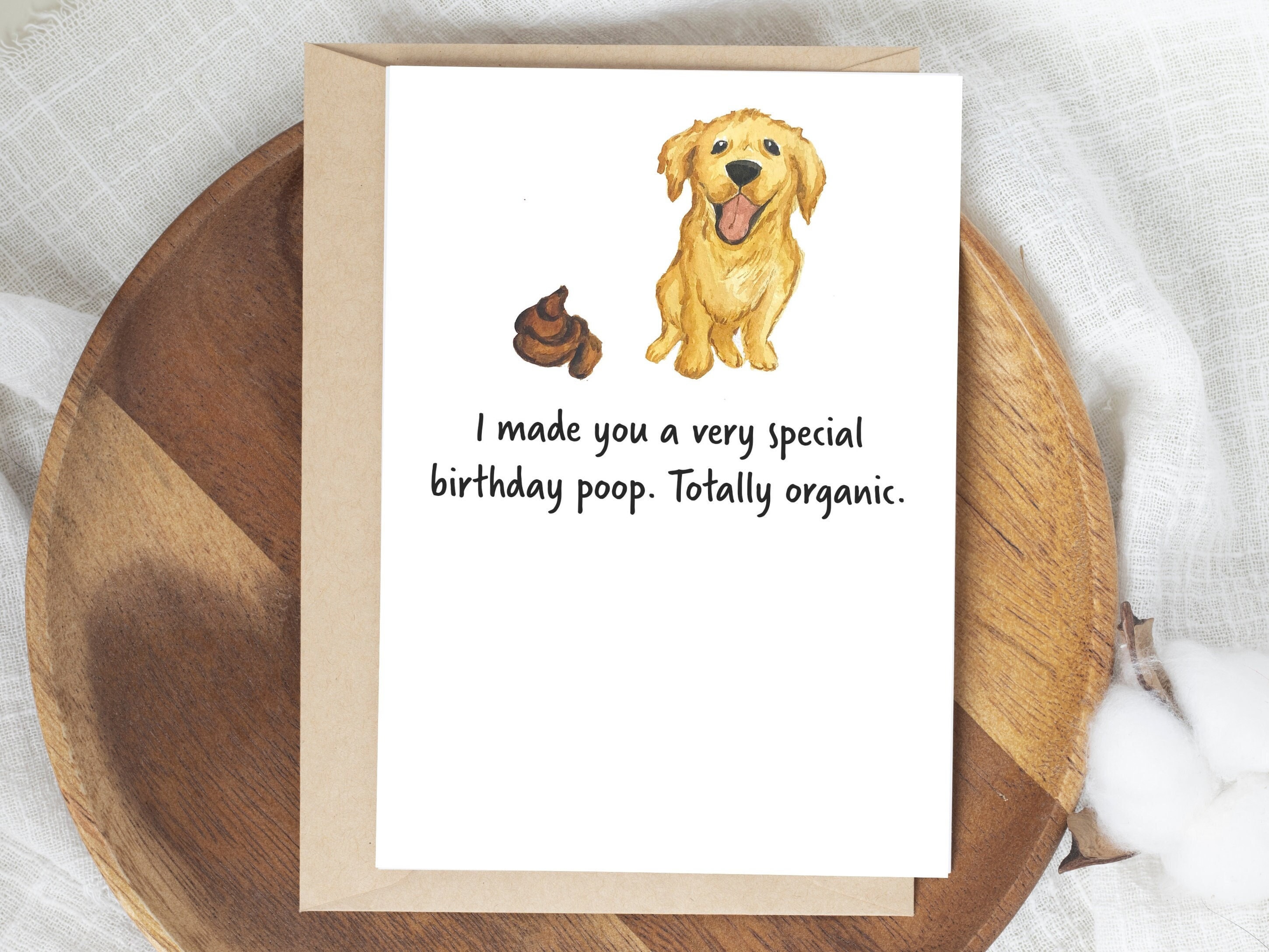 Printable A Special Birthday Poop Dog Card | Gift From Dog | Poop Jokes ...