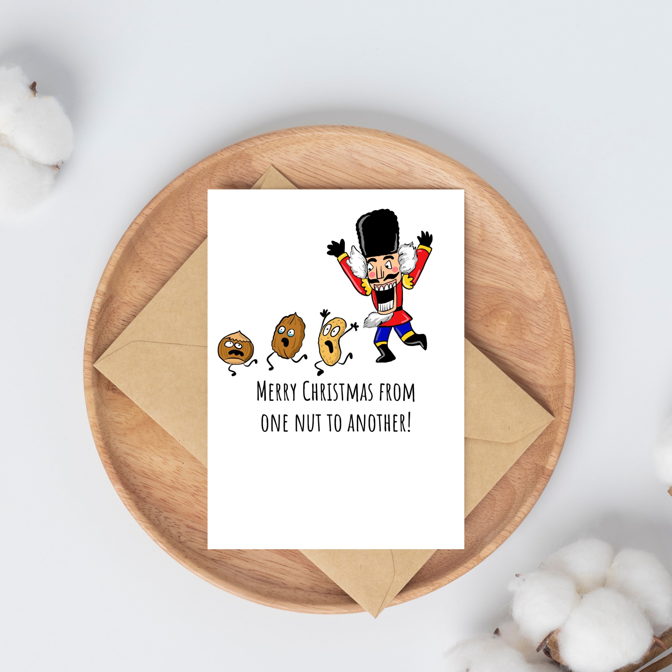 Funny Nutcracker Christmas Card: Pun Holiday Greeting (digital Download ...