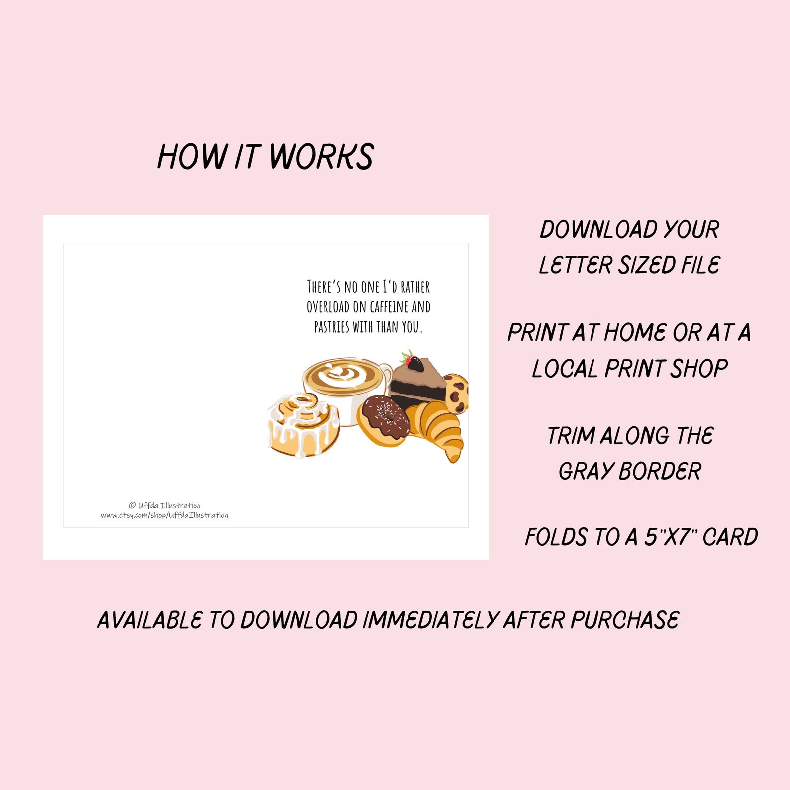 Printable Pastries Love Card | Latte Art | Relationship Cards | Dating ...