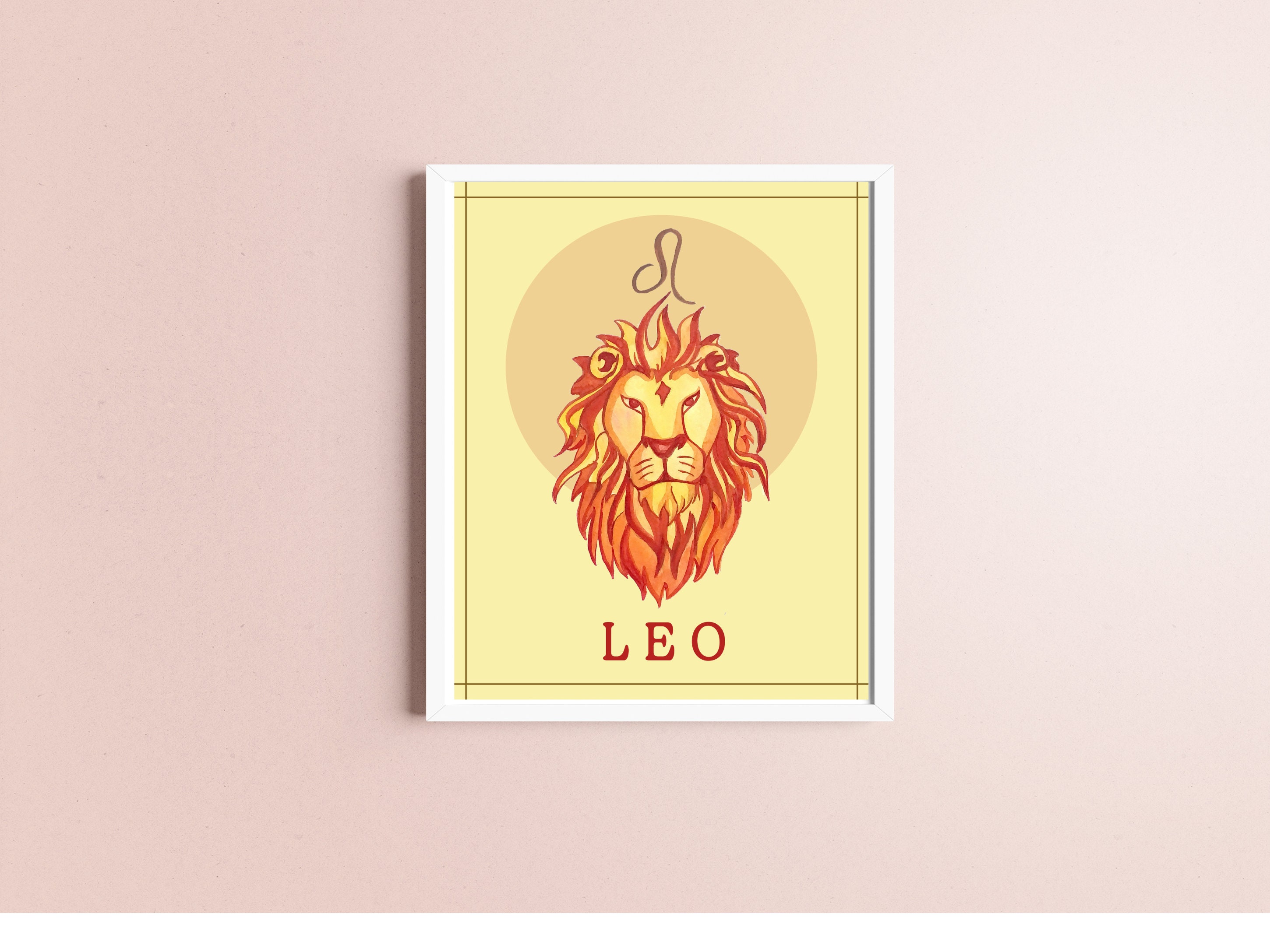 Printable Leo Art Leo Zodiac Sign Leo Birthday Leo Lion - Etsy