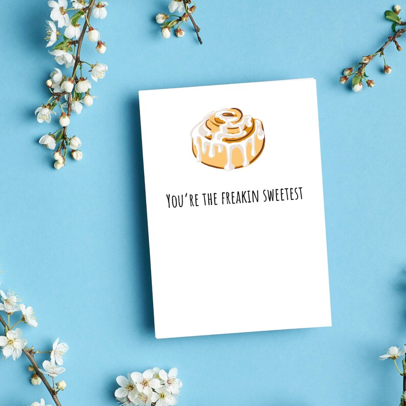 Cinnamon Roll Card: Sweetest Thank You Card (printable) - Etsy