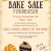 Printable Bake Sale Flyer | Church Flyer | Event Flyer | Fundraiser ...