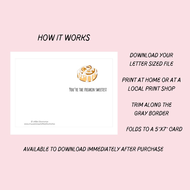 Cinnamon Roll Card: Sweetest Thank You Card (printable) - Etsy