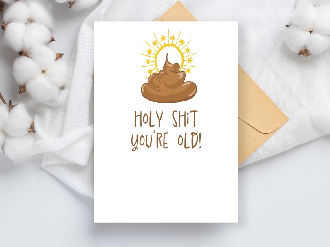 Printable Poop Card | Funny Birthday Cards | 50th Birthday Card | 70th ...