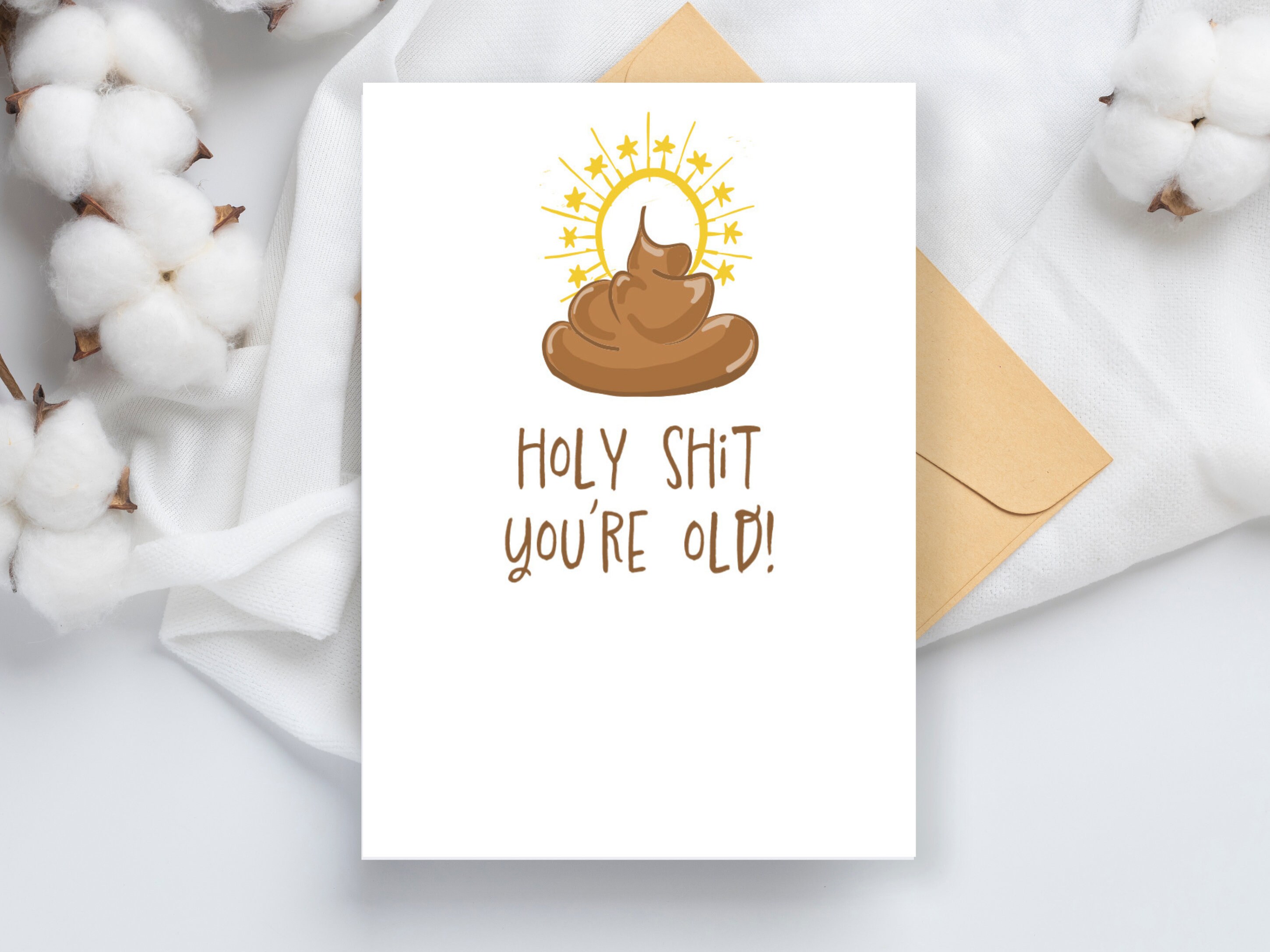 Printable Poop Card | Funny Birthday Cards | 50th Birthday Card | 70th ...