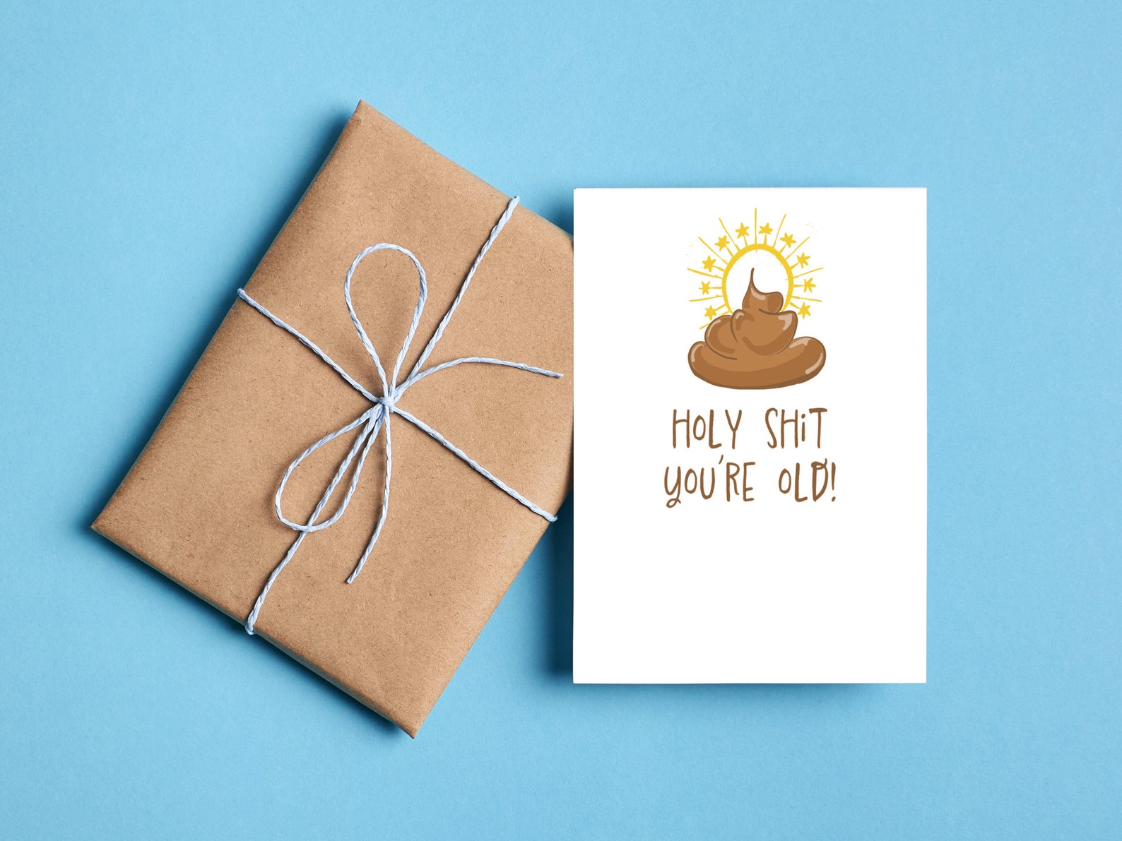 Printable Poop Card | Funny Birthday Cards | 50th Birthday Card | 70th ...