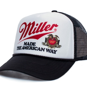 Miller Beer Hat Vintage Style Truckers Cap Made the American Way - Etsy