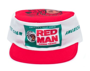 Red Man Chewing Tobacco Vintage Style Trucker Hat Classic Cap Snapback ...
