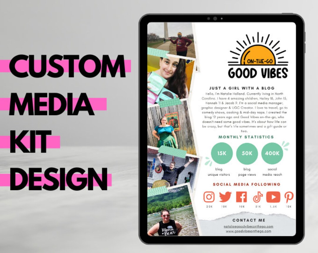 Custom Media Kit UGC Media Kit Influencer Media Kit - Etsy