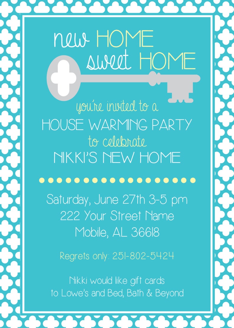 House Warming Party 5x7 Printable Invitation - Etsy