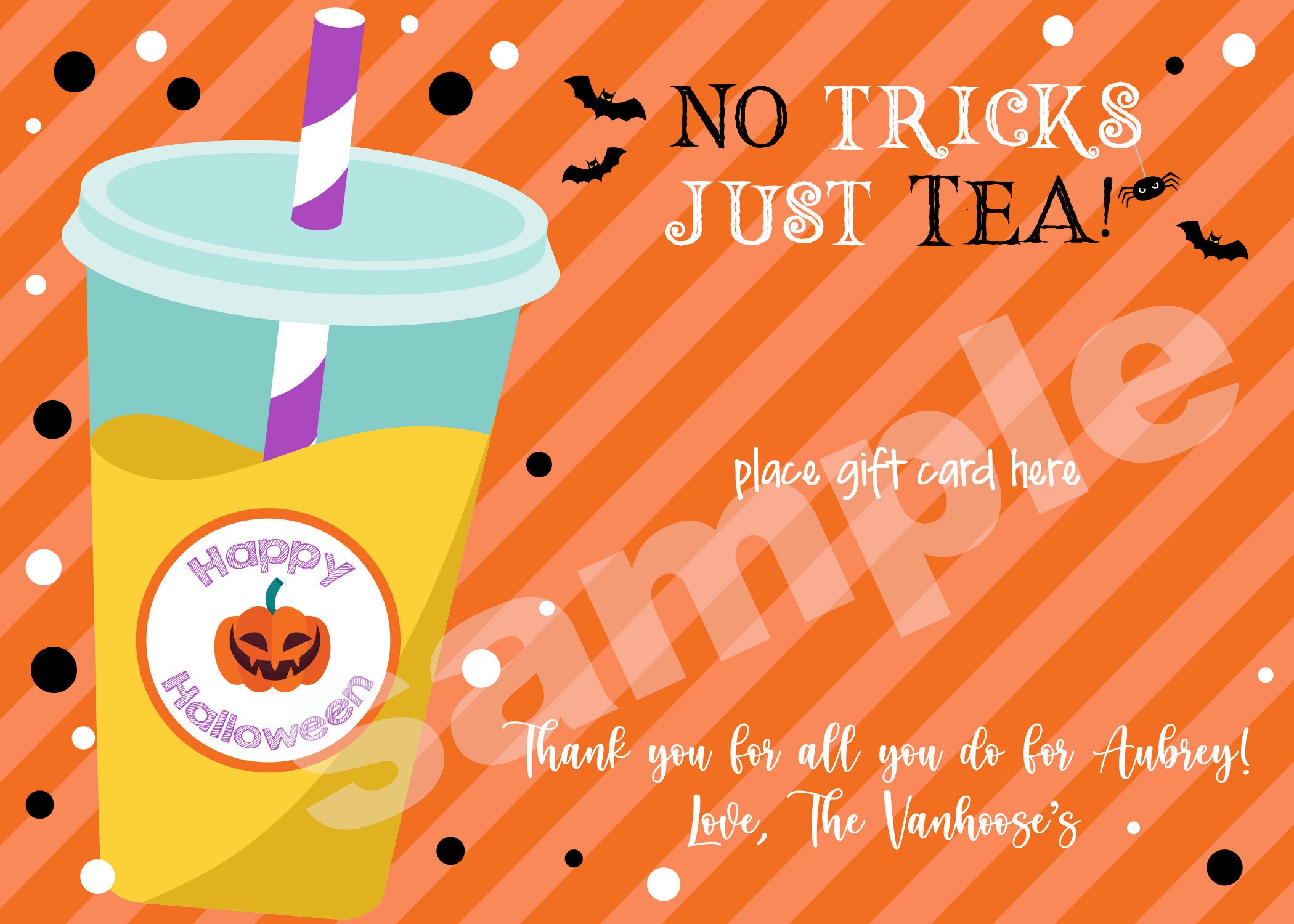 Halloween LOADED TEA Gift Tag - Printable! - Etsy